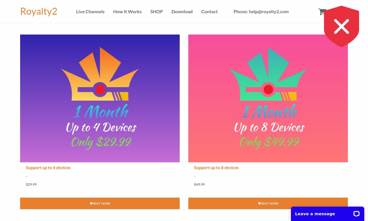 Royalty2.com reviews | Poor Trust Score: 25%