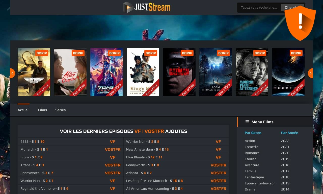 Juststream.org reviews | Poor Trust Score: 32%