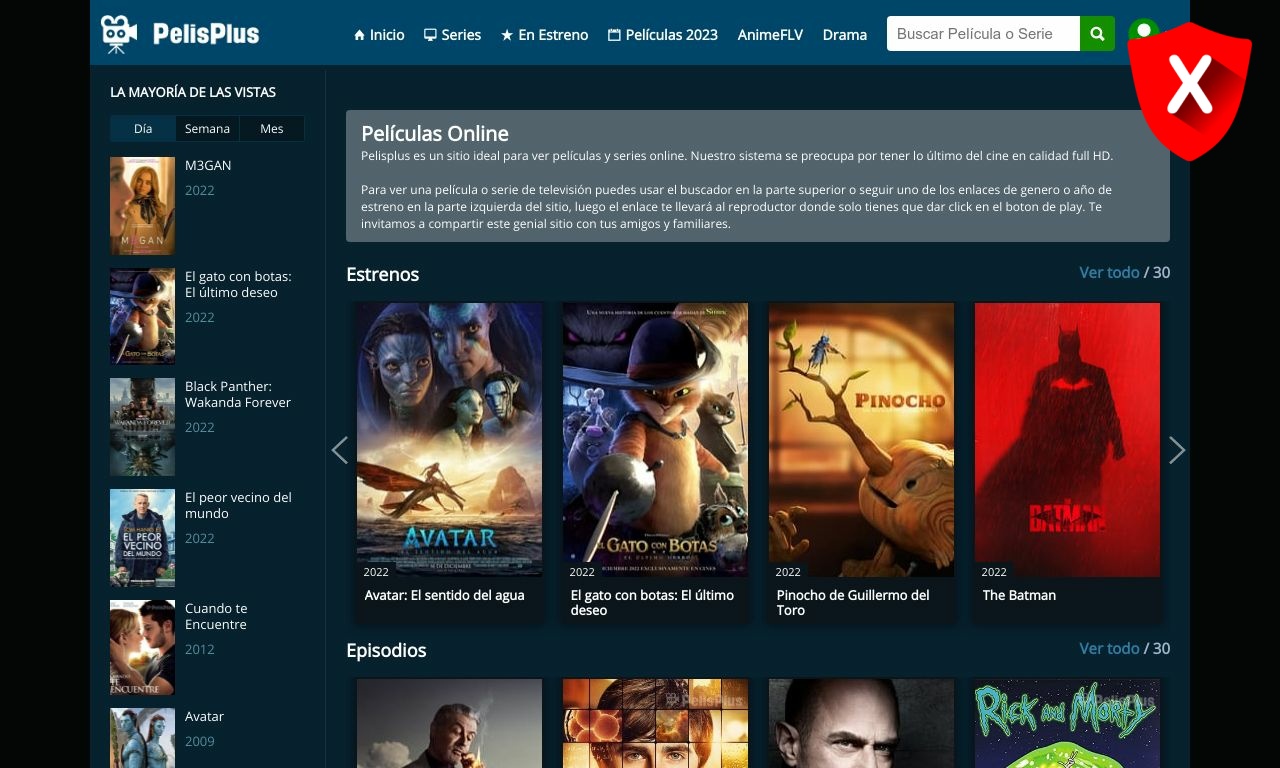 Pelisplus.cx opiniones | Índice de confianza bajo: 25%