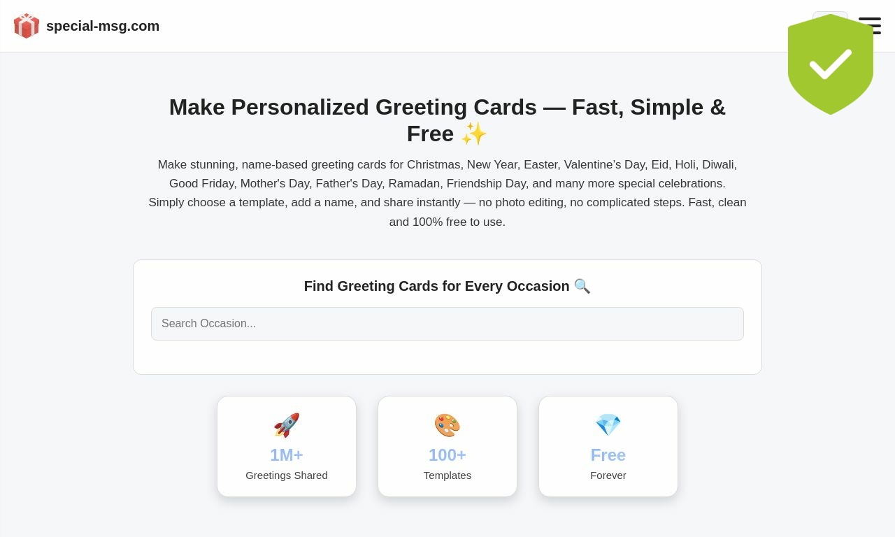 Special-msg.com reviews | Good Trust Score: 90%