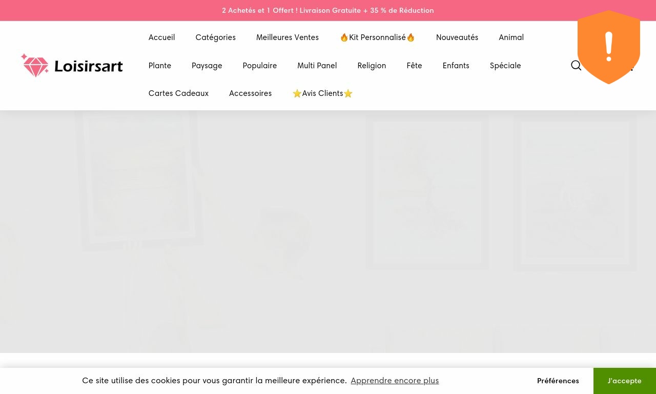 Avis Loisirsart.fr | Indice de confiance faible : 28 %