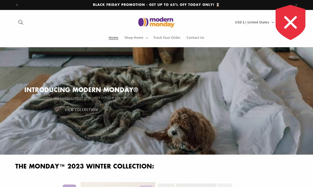 Modern-monday.com reviews | Poor Trust Score: 25%