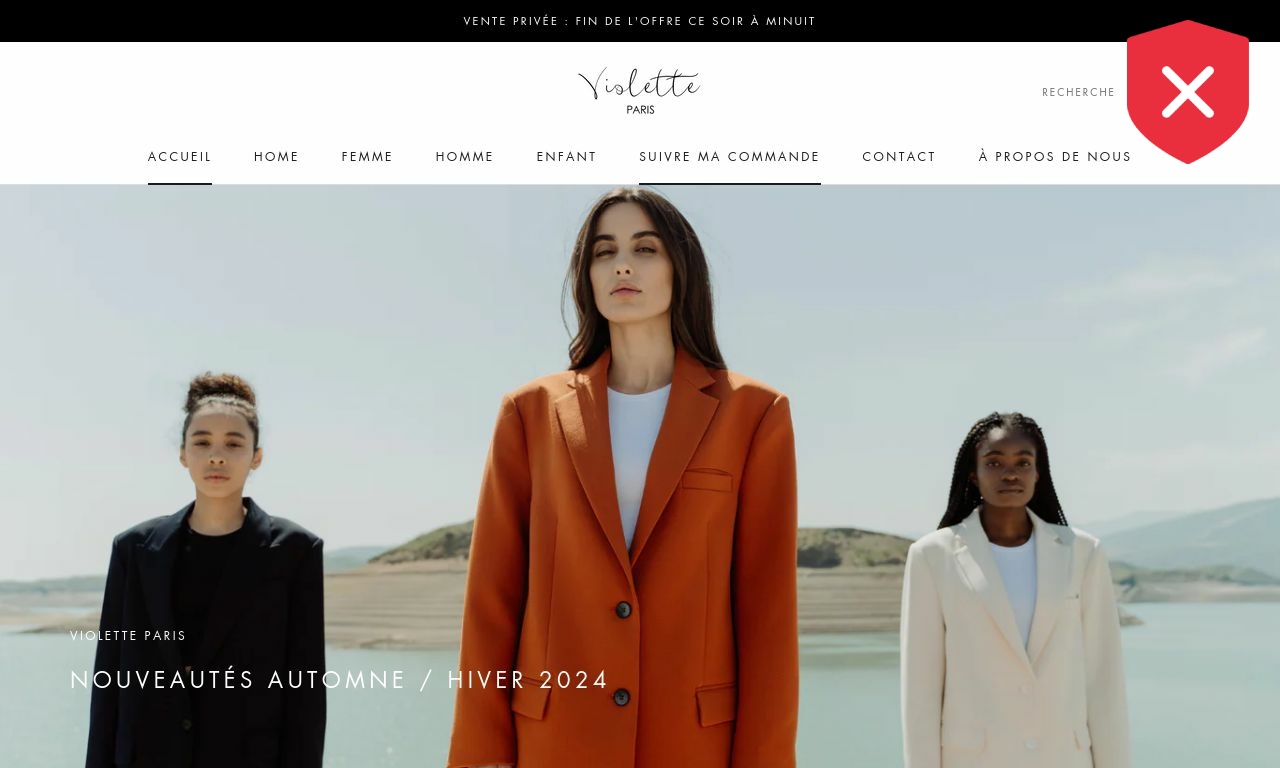 Avis Violette-paris.com | Indice de confiance faible : 25 %