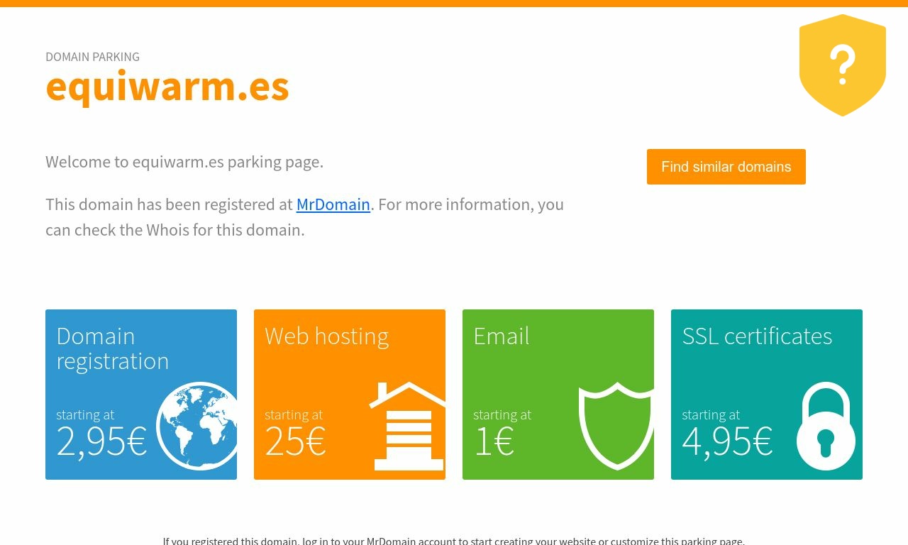 Equiwarm.es opiniones | Índice de confianza moderado: 60%