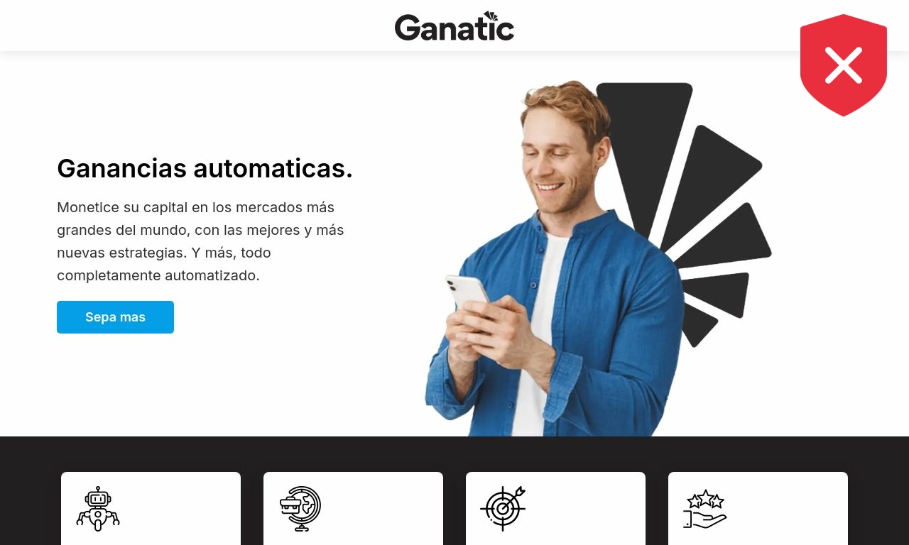 Ganatic.com opiniones | Índice de confianza bajo: 25%