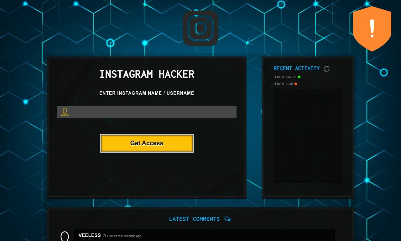 Instahack.thegen.org reviews | Poor Trust Score: 25%