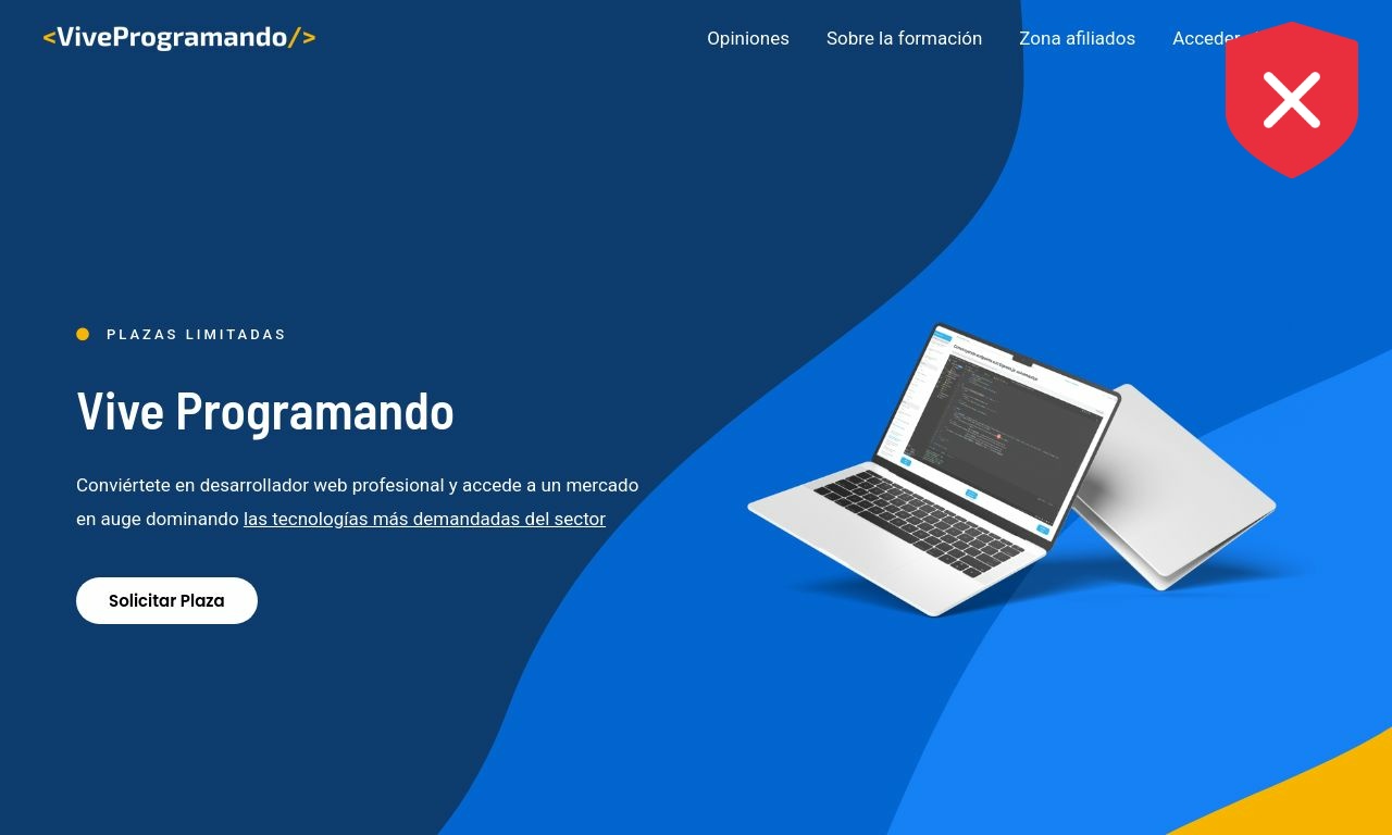 Vive-programando.com opiniones | Índice de confianza muy bajo: 1%