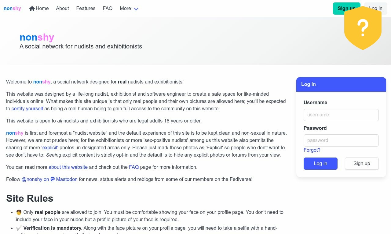 Nonshy.com reviews | Average Trust Score: 76%