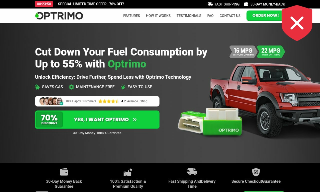 Optrimo.com reviews | Poor Trust Score: 25%