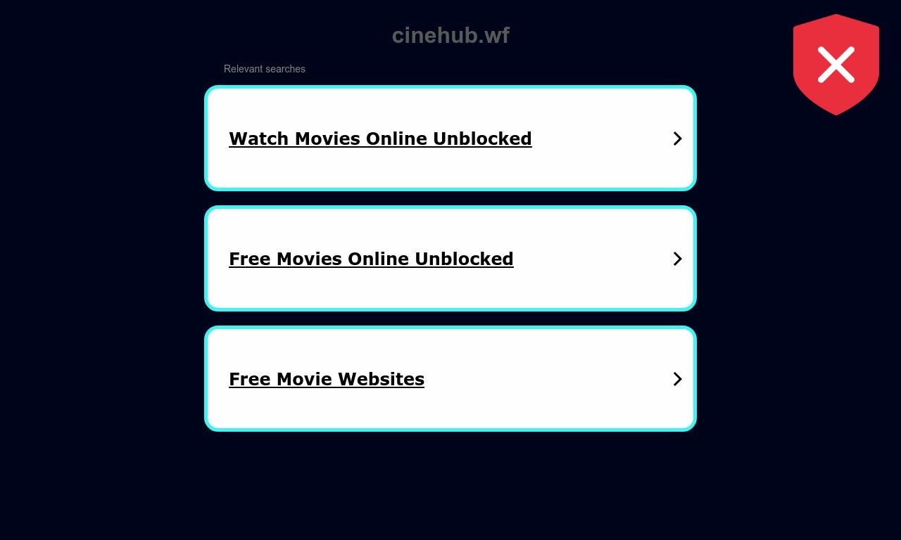 Avis Cinehub.wf | Indice de confiance très faible : 1 %