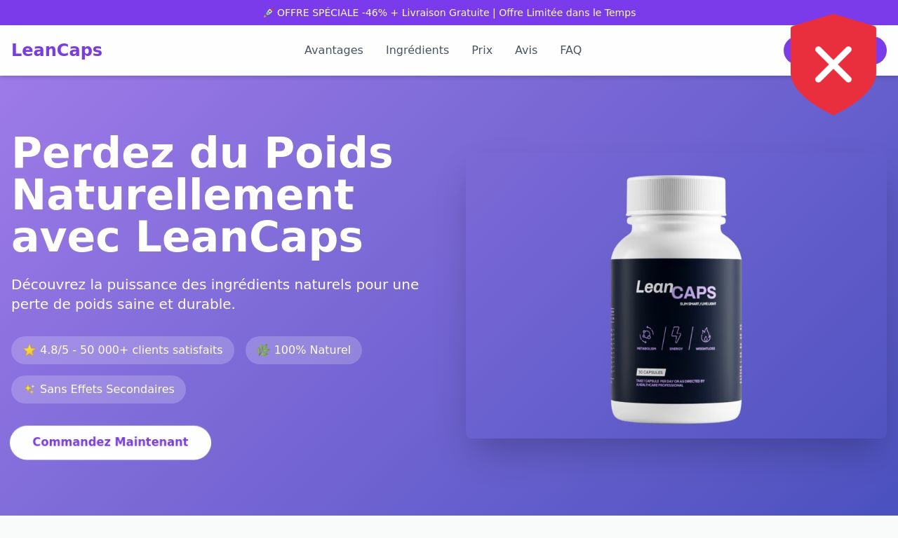 Avis Leancaps.fr | Indice de confiance très faible : 1 %