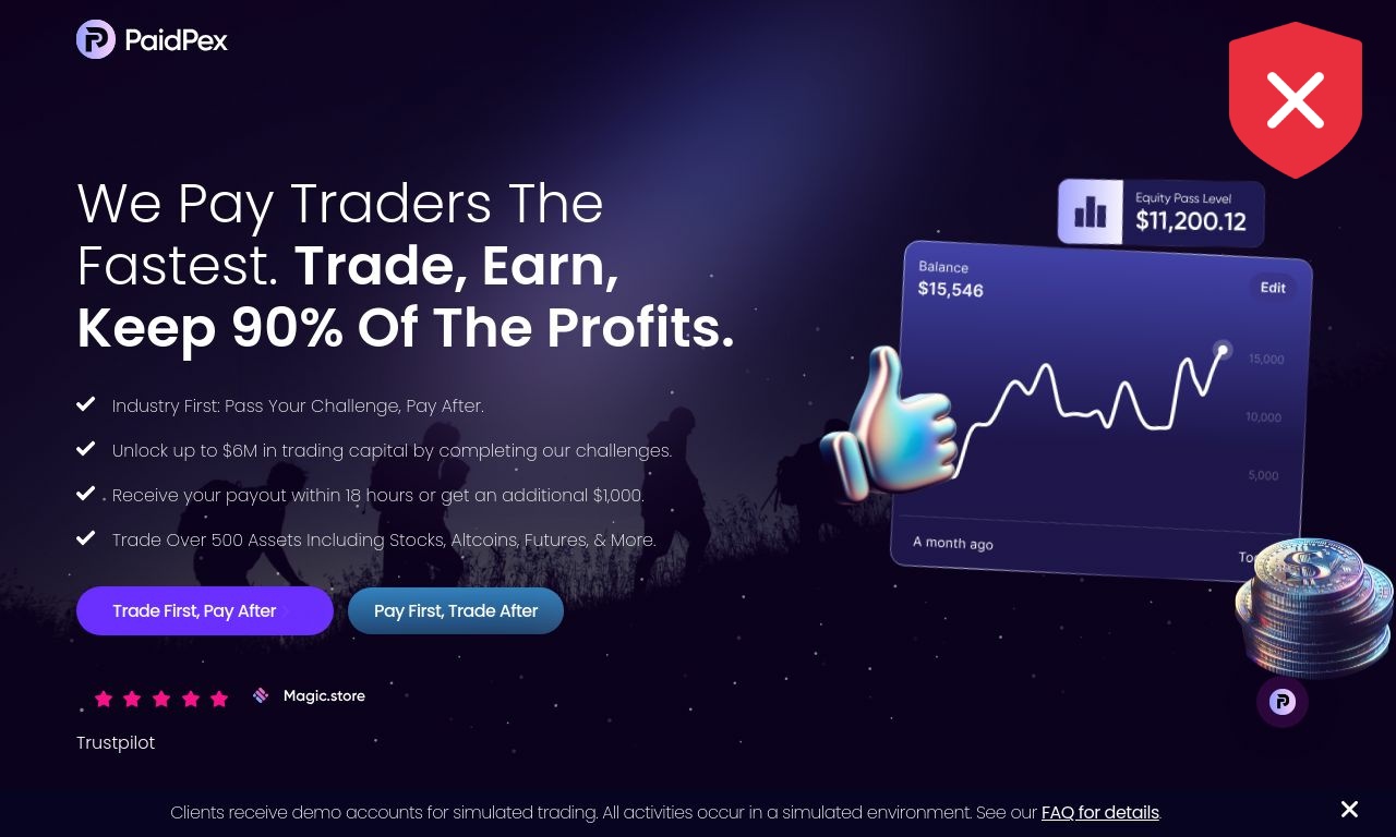 Paidpex.com reviews | Poor Trust Score: 25%