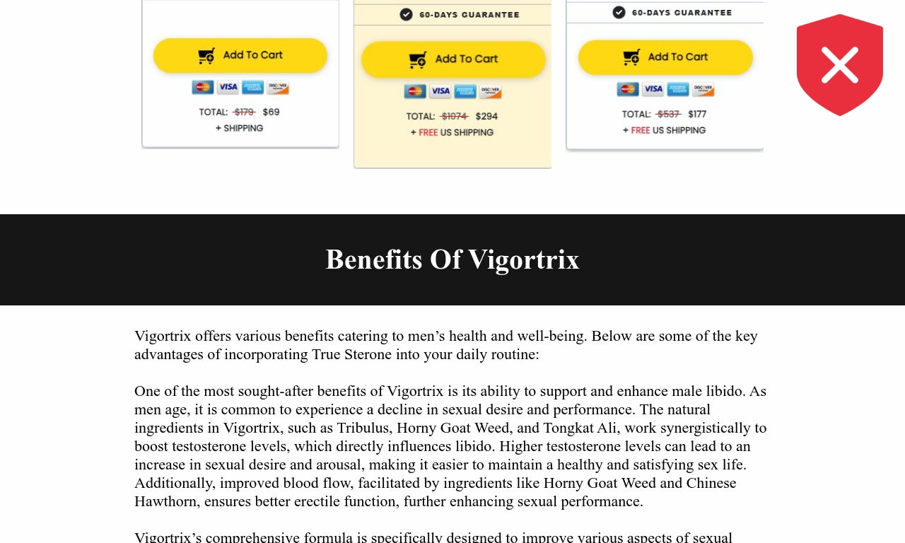 Vigortrix.net reviews | Poor Trust Score: 25%