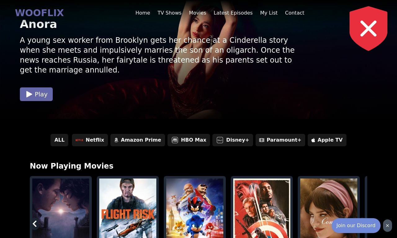 Avis Wooflix.tv | Indice de confiance faible : 25 %