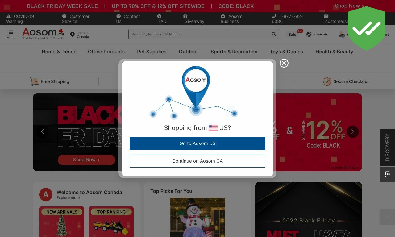 Aosom.ca reviews | Excellent Trust Score: 97%