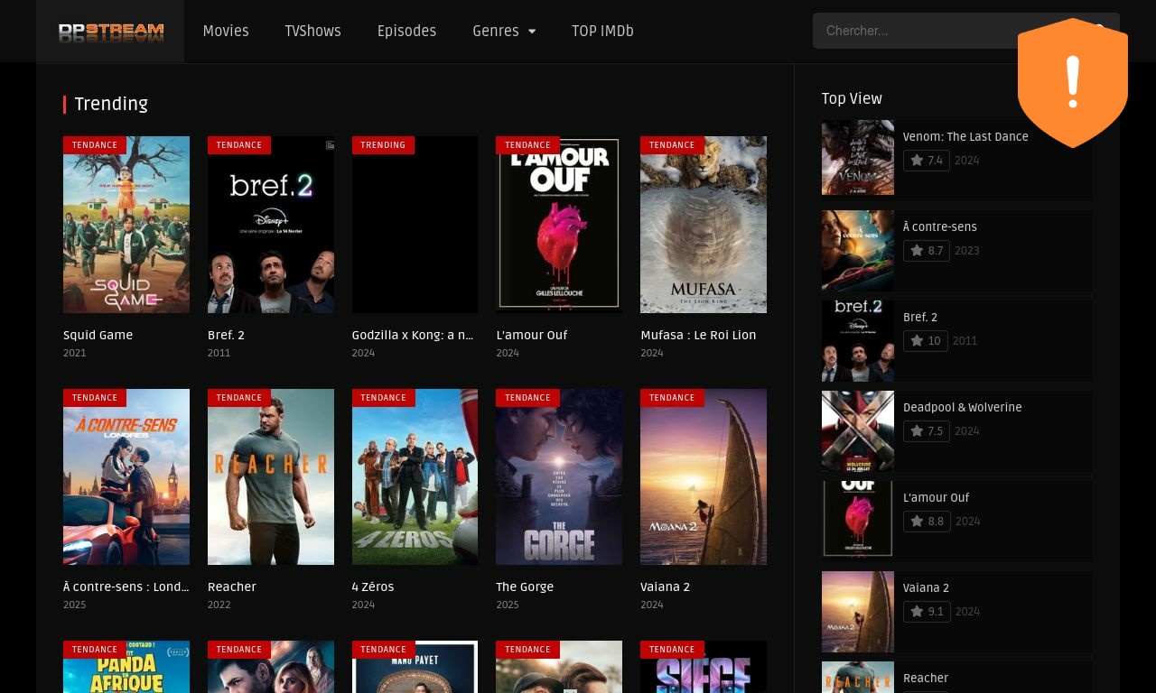 Avis Dpstream.fyi | Indice de confiance faible : 25 %