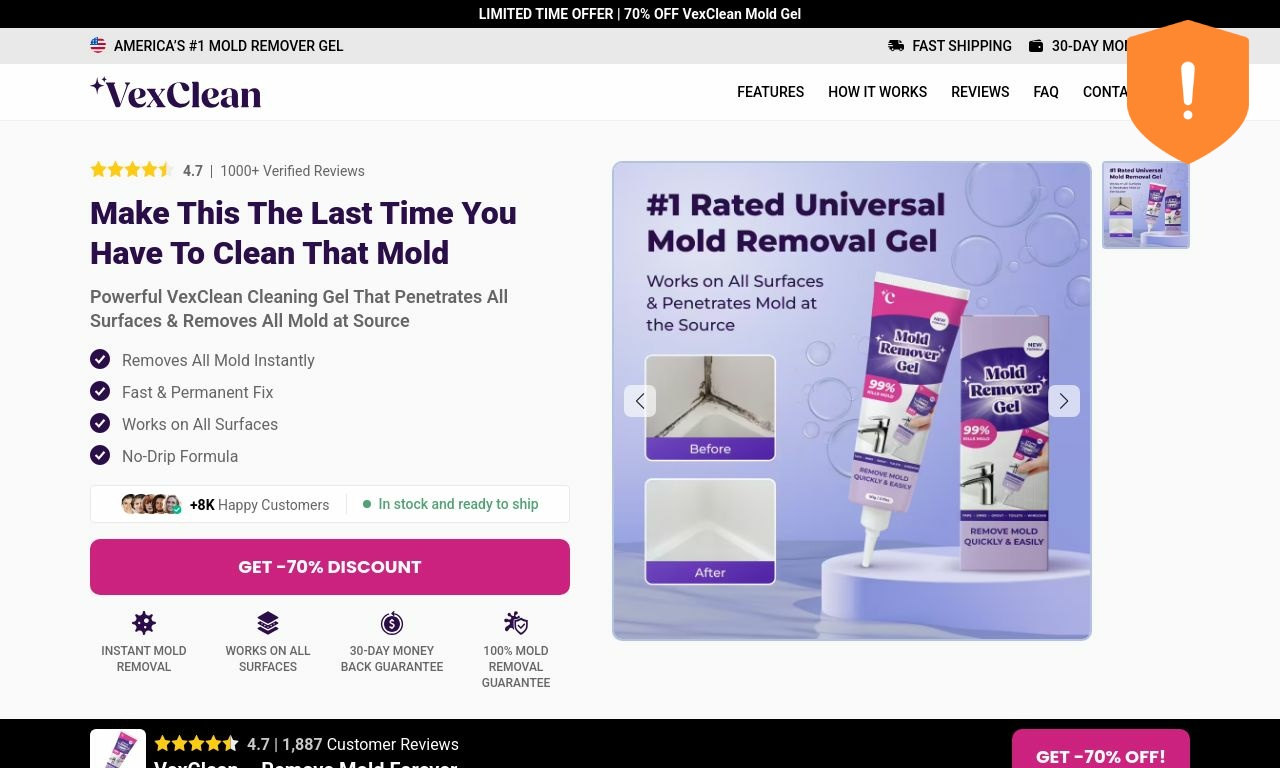 Vexclean.com reviews | Poor Trust Score: 25%