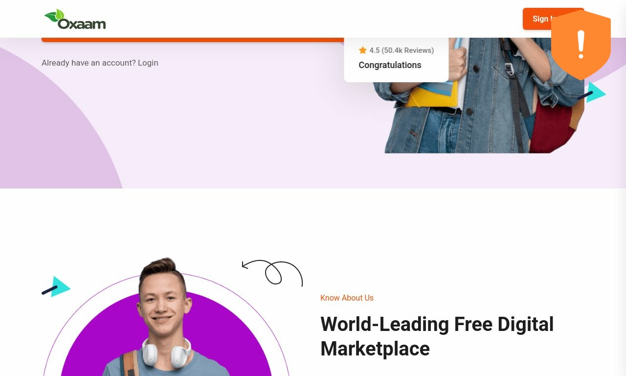 Oxaam.com reviews | Poor Trust Score: 33%