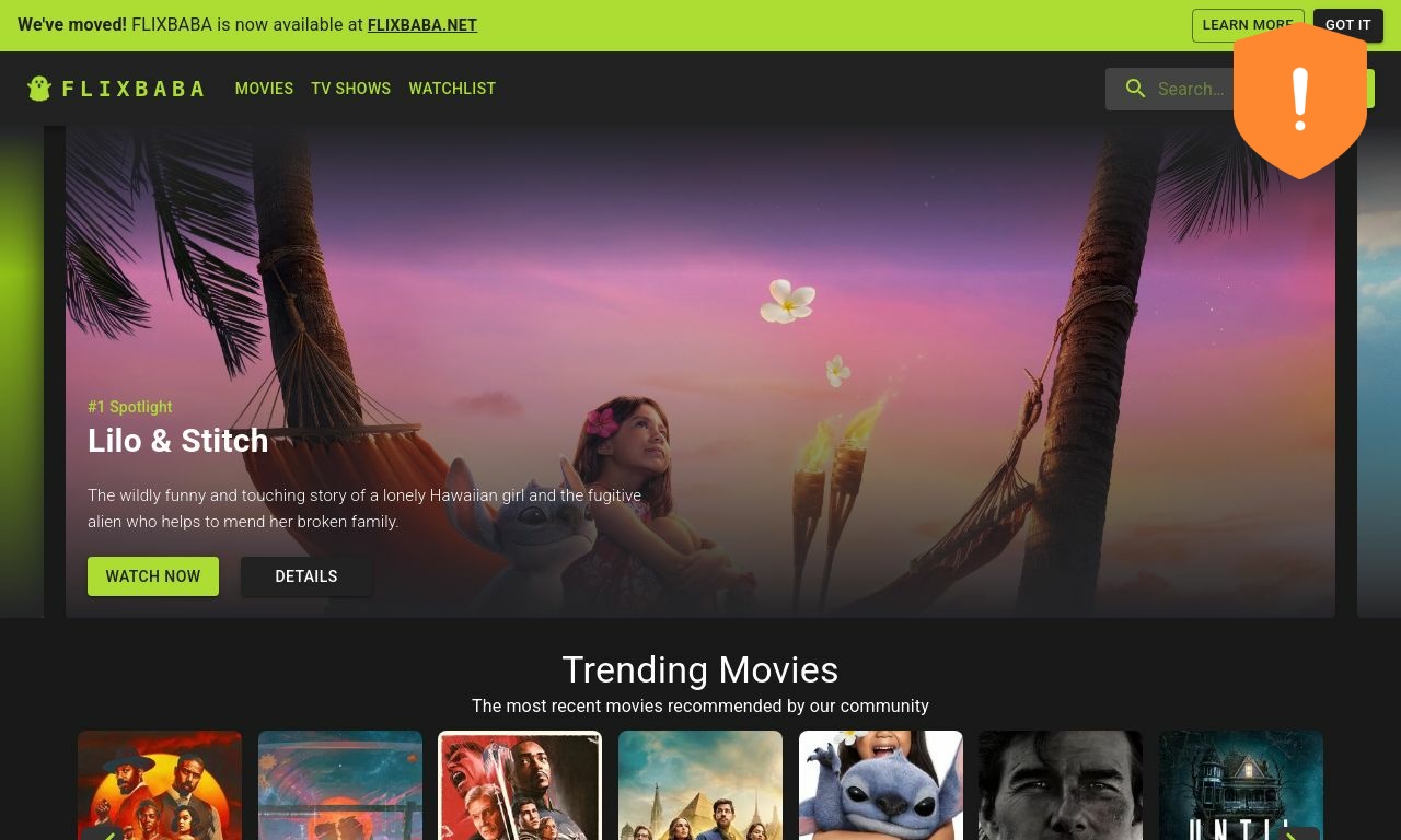 Flixbaba.com reviews | Poor Trust Score: 33%