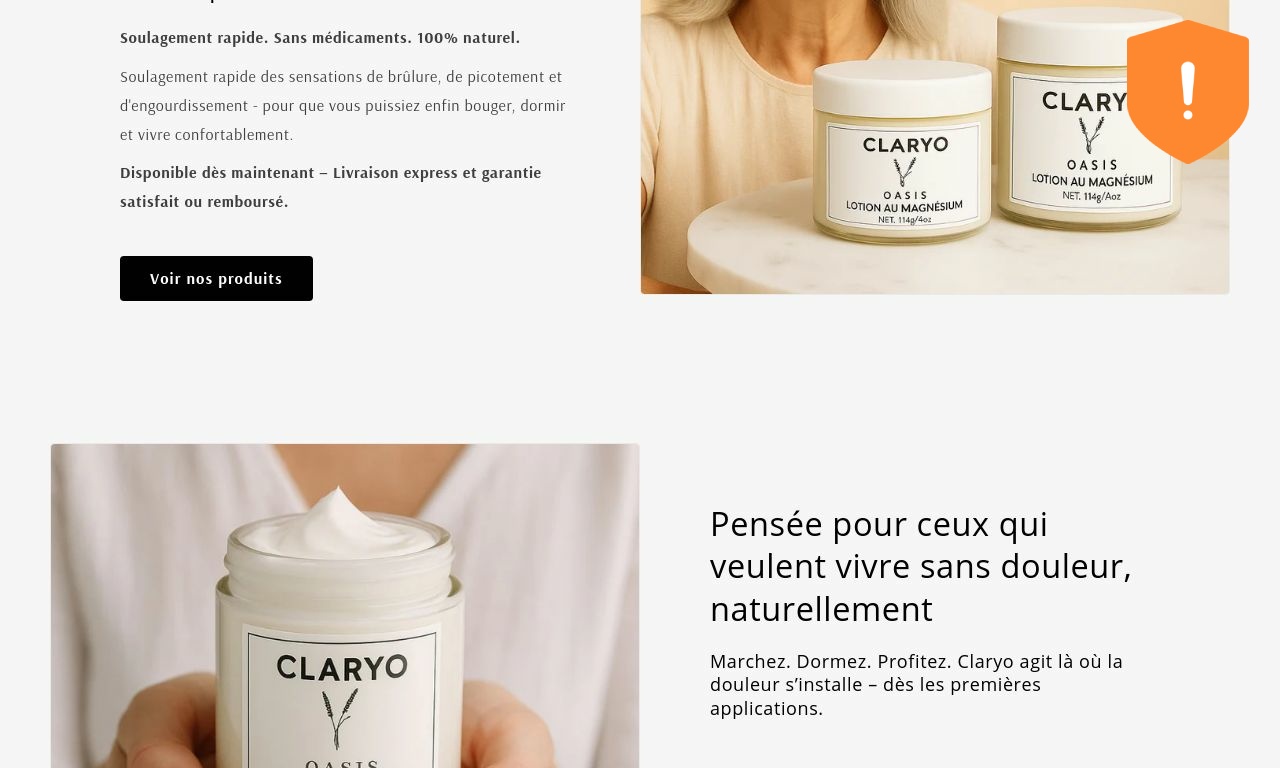 Avis Claryo.shop | Indice de confiance faible : 25 %