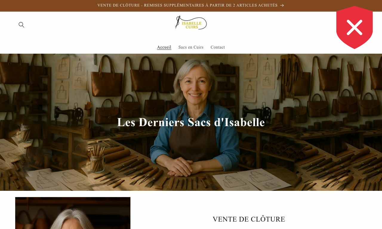 Isabelle-cuirs.com reviews | Very Low Trust Score: 1%