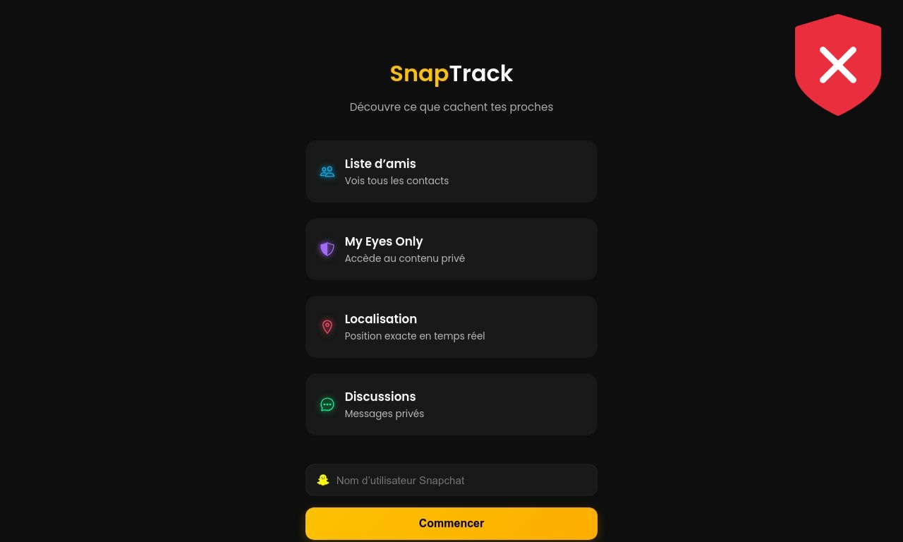 Avis Snaptrack.fr | Indice de confiance très faible : 1 %