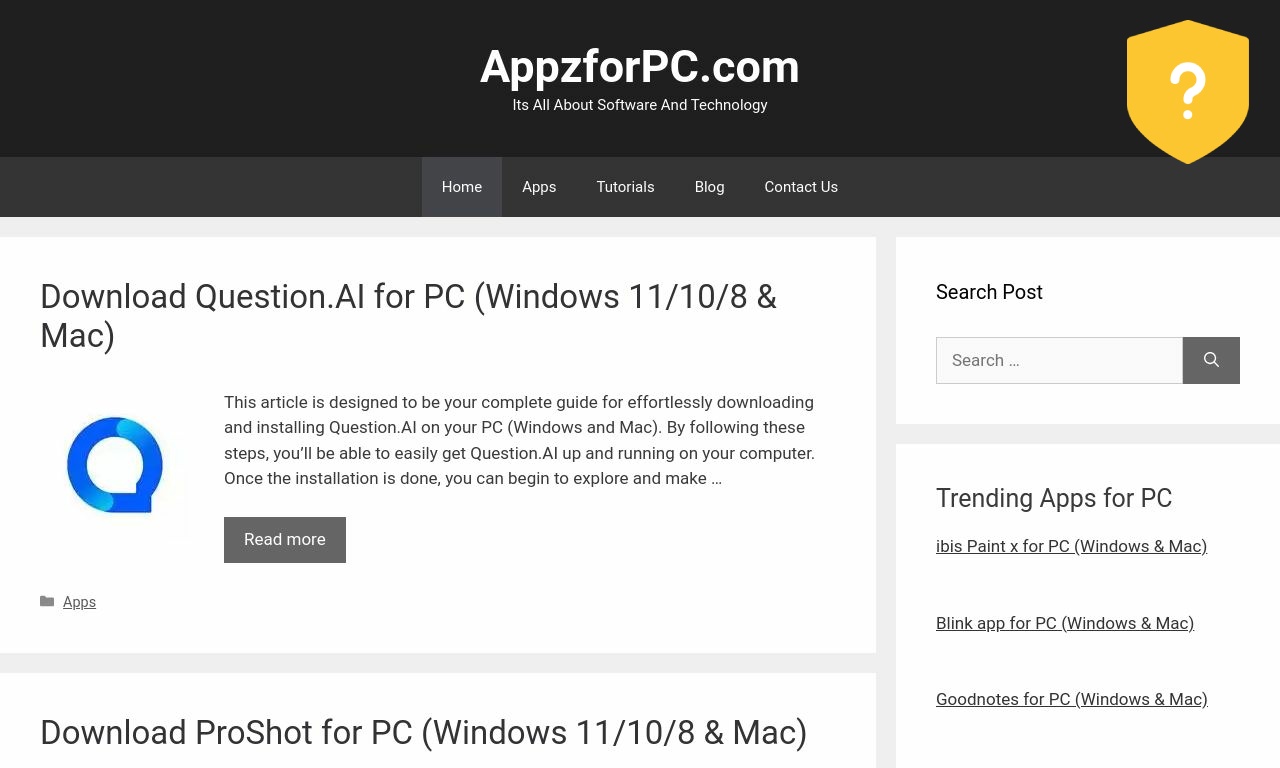 Avis Appzforpc.com | Indice de confiance modéré : 76 %