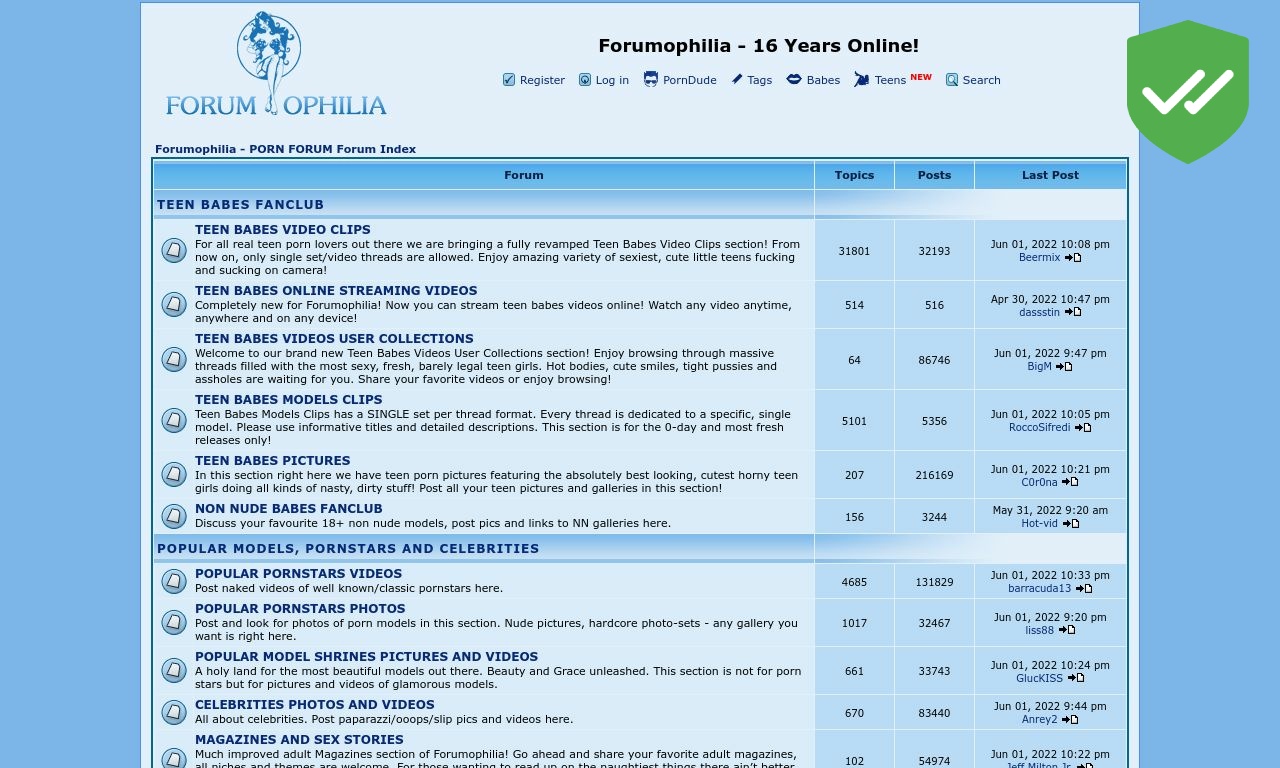 Avis Forumophilia.com | Indice de confiance excellent : 95 %