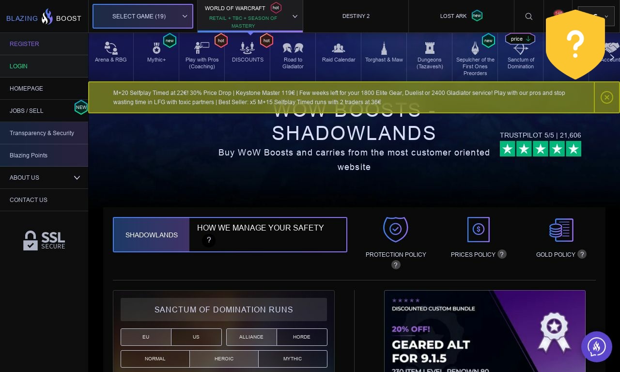 Avis Blazingboost.com | Indice de confiance modéré : 70 %