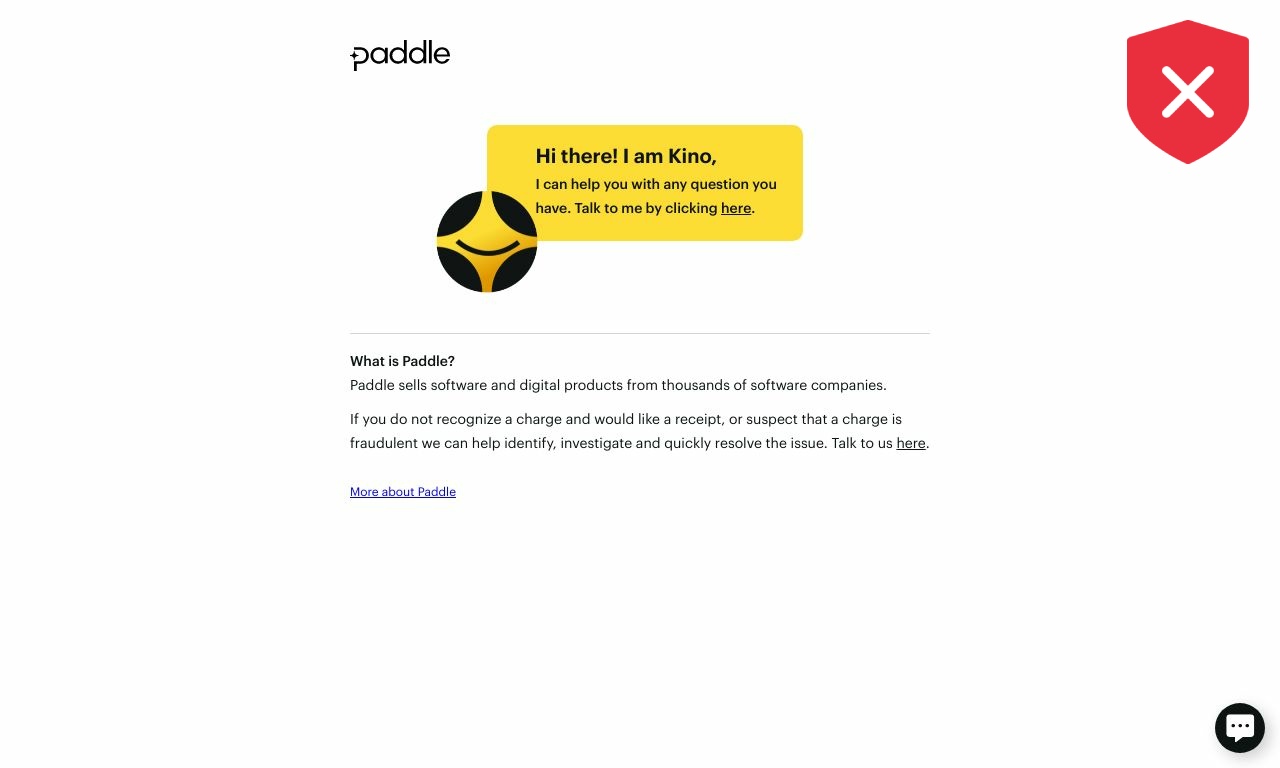 Avis Paddle.net | Indice de confiance très faible : 9 %