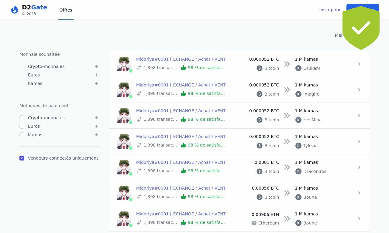 Avis D2gate.net | Indice de confiance bon : 89 %