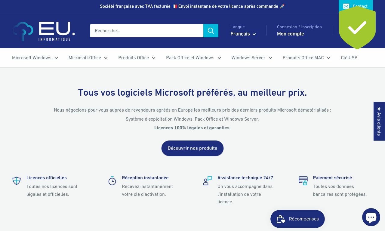 Avis Eu-informatique.fr | Indice de confiance bon : 83 %