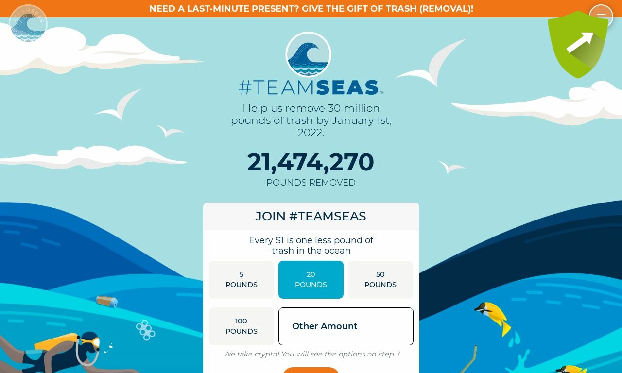 Teamseas.org reviews | Good Trust Score: 93%