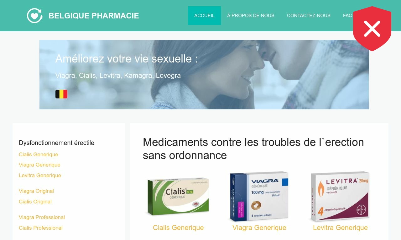 Avis Belgiquepharmacie.com | Indice de confiance très faible : 8 %