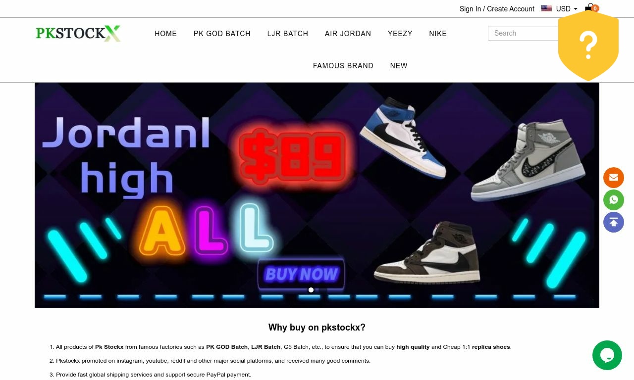 Pkstockx.com reviews | Average Trust Score: 40%