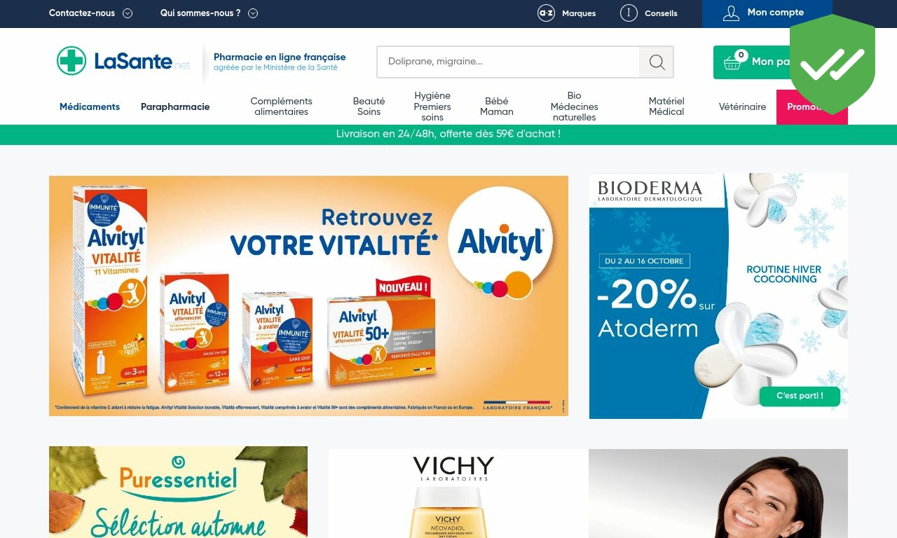 Avis Lasante.net | Indice de confiance excellent : 99 %